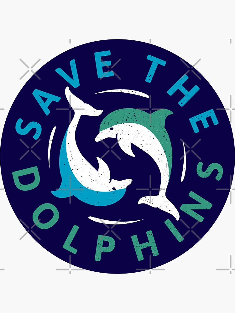 "Save The Dolphins - Dolphin Conservation" Sticker for Sale by Bangtees ...