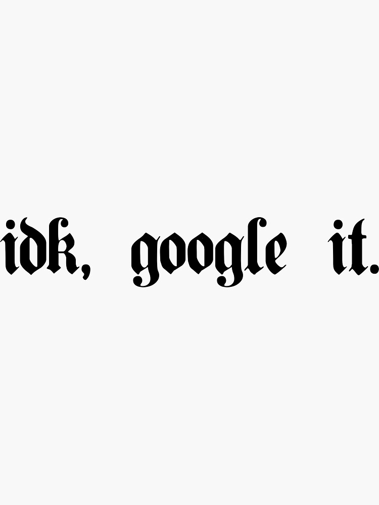 "idk, google it [Gothic Test - Designer & High Fashion Branding ...