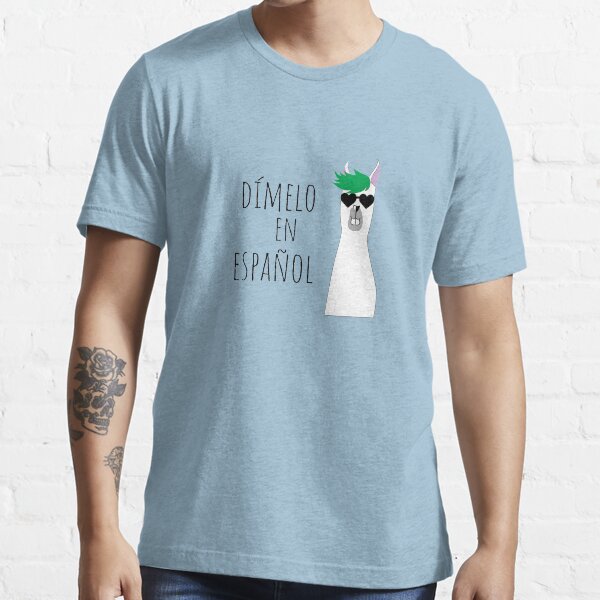 "Spanish Teacher Gift Dímelo en Español with Funny Llama" T-shirt for ...