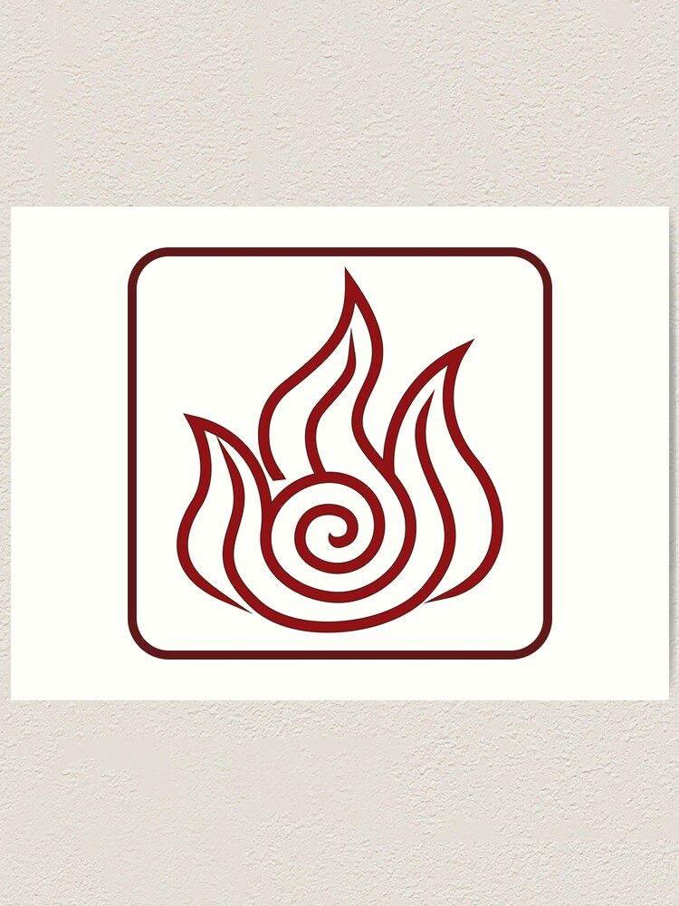 "Fire Nation Symbol - Avatar the Last Airbender" Art Print by ...