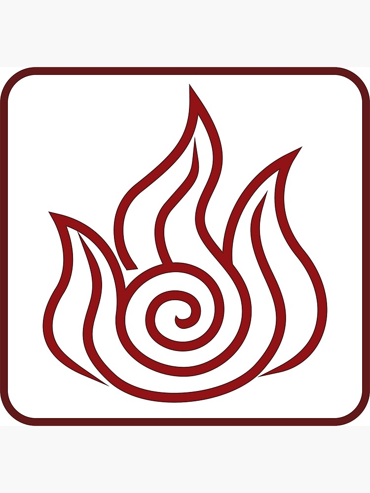 "Fire Nation Symbol - Avatar the Last Airbender" Metal Print for Sale ...