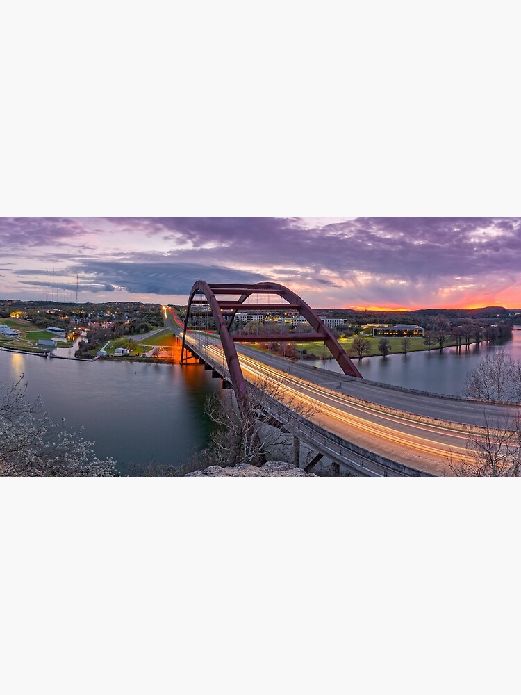 "Twilight Panorama Of Pennybacker Bridge 360 Over Lake Austin - Travis ...