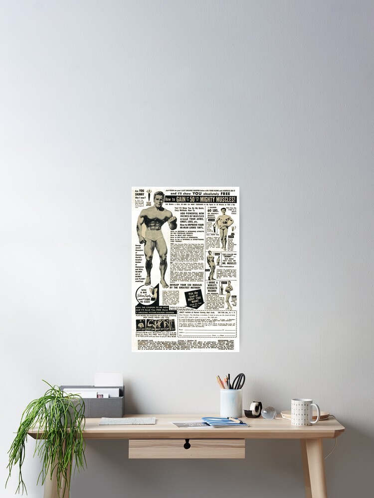 "Vintage Muscle Advert" Poster for Sale by phandiltees | Redbubble