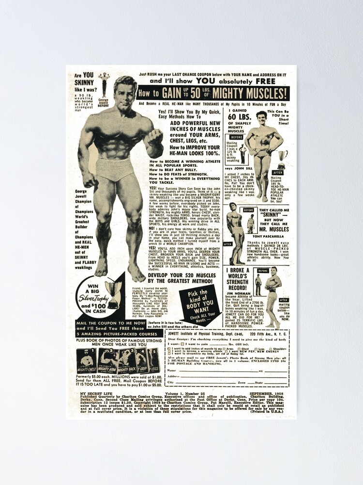 "Vintage Muscle Advert" Poster for Sale by phandiltees | Redbubble