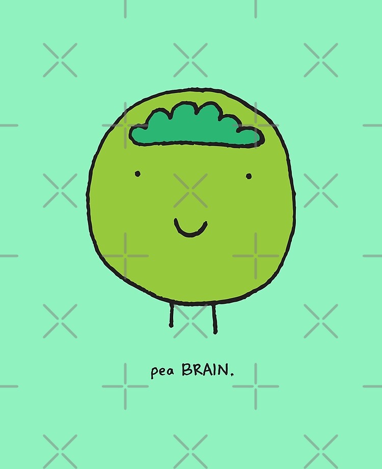 "Pea Brain - Cute Doodle" iPad Case & Skin for Sale by emmafeneley ...