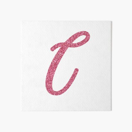 "Pink Glitter Letter "C"" Art Board Print by QthePhotog | Redbubble