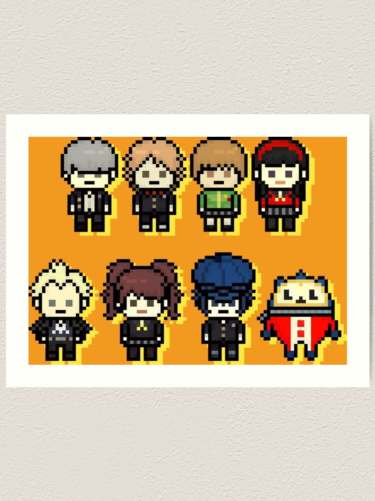 "P4 Cast Pixel Art" Art Print for Sale by TatsuyoDragneel | Redbubble