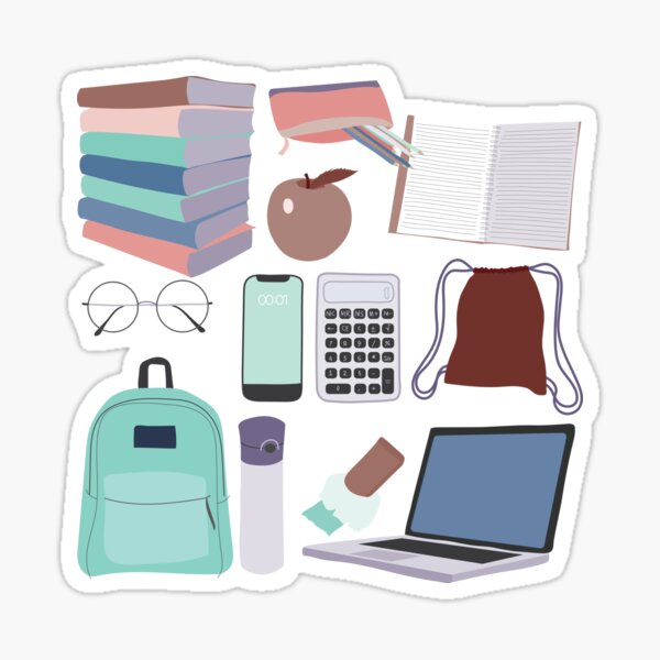 "Back To School Aesthetic" Sticker for Sale by fionaviaje | Redbubble