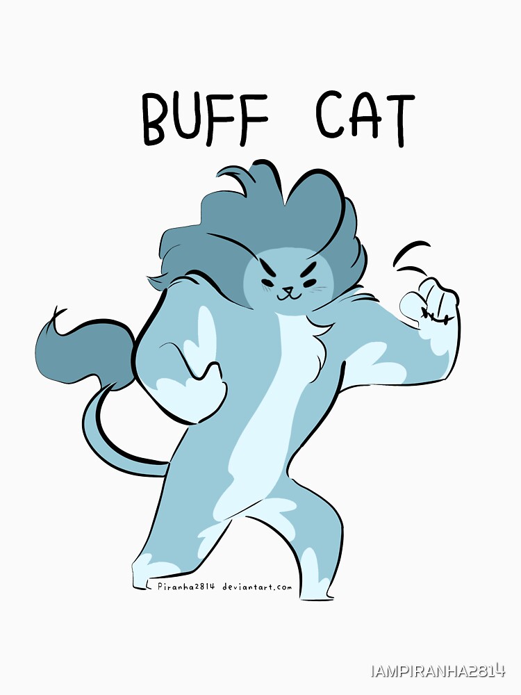 "Buff cat #2" T-shirt by IAMPIRANHA2814 | Redbubble