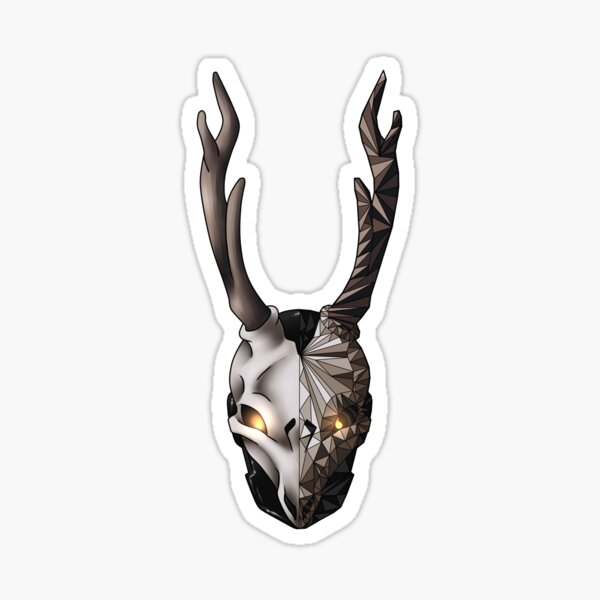 "The Stag Helmet" Sticker for Sale by xxBlackRabbitxx | Redbubble