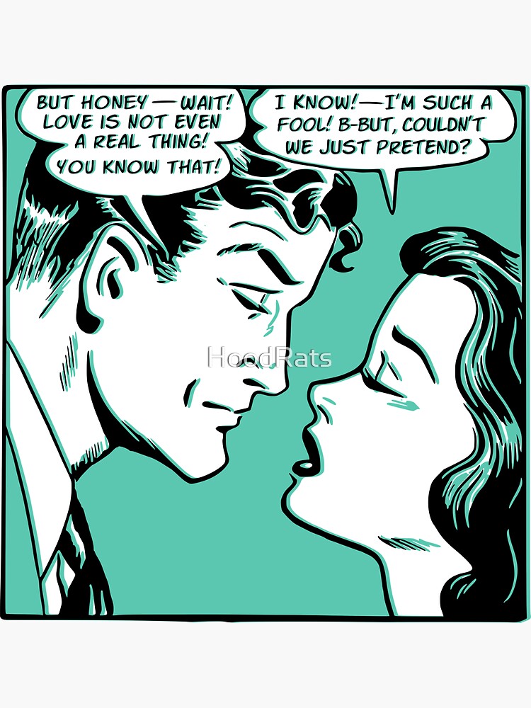 "Fake Love" Sticker for Sale by HoodRats | Redbubble