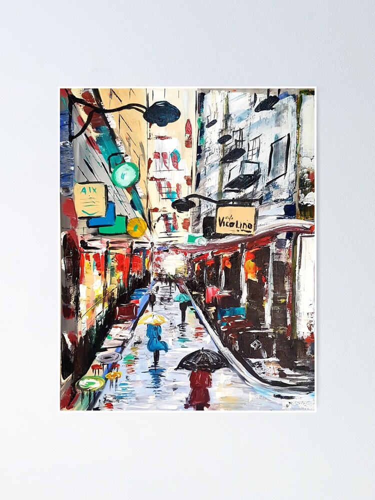 "Melbourne laneway" Poster by Art-by-elda | Redbubble