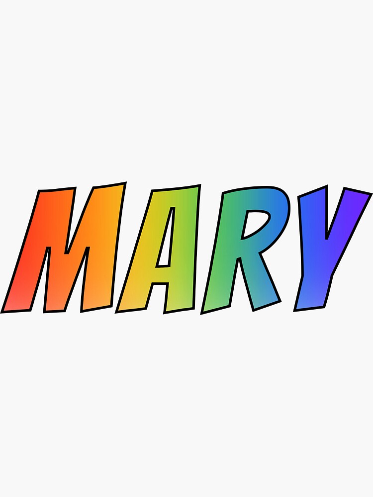 ""MARY" First Name Rainbow Gradient Pattern" Sticker for Sale by aponx ...