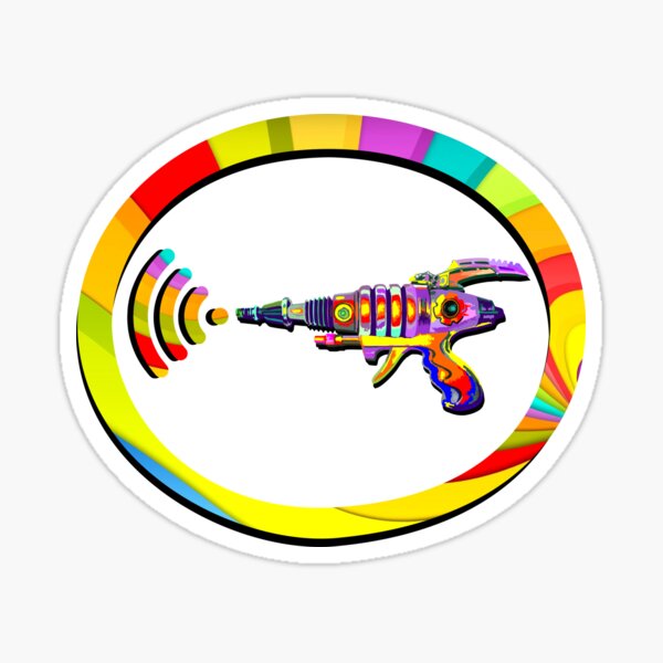 "Rainbow - Raygun Circular" Sticker by GR8DZINE | Redbubble
