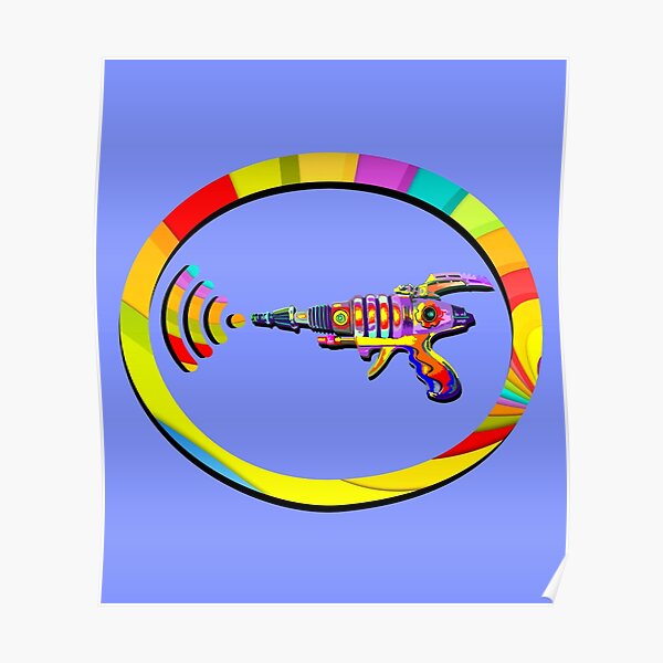 "Rainbow - Raygun Circular" Poster by GR8DZINE | Redbubble