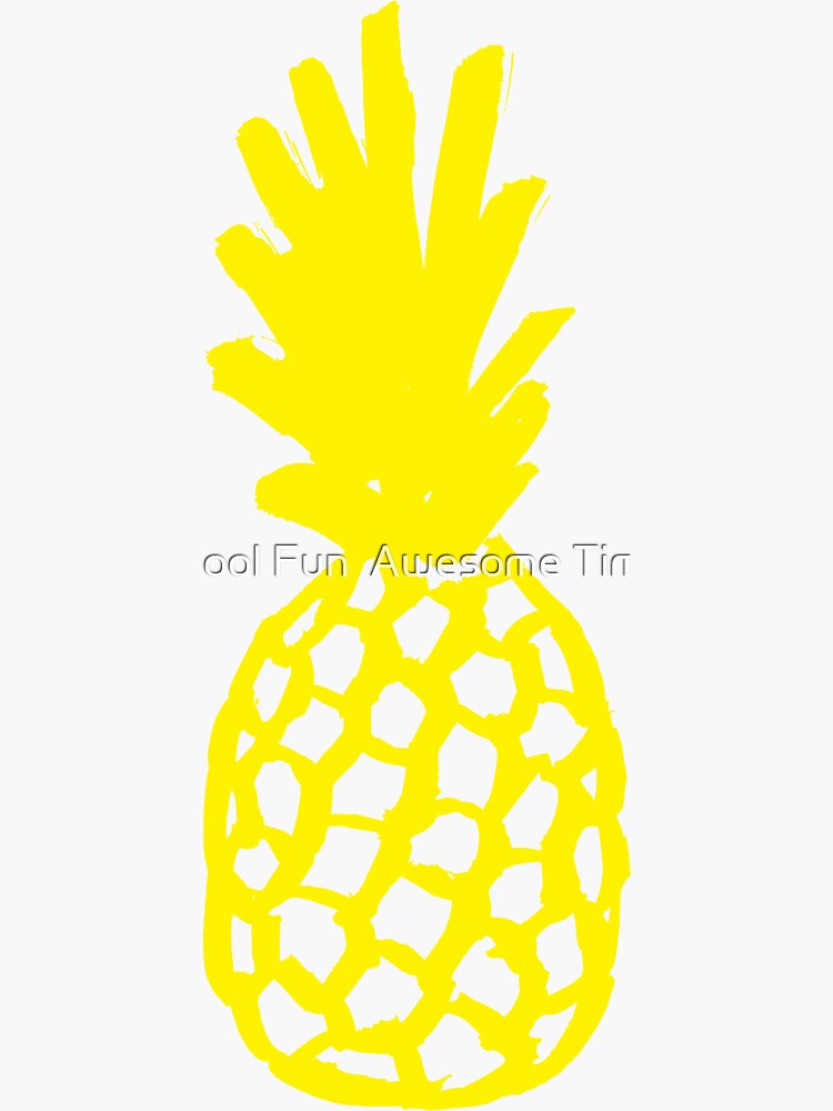 "Yellow Pineapple" Sticker for Sale by CFAT | Redbubble