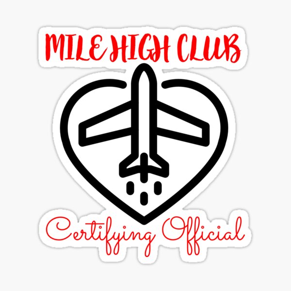 "Mile high club" Sticker by AK-B | Redbubble