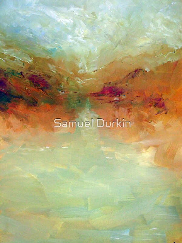 "Lake: Abstract landscape" by Samuel Durkin | Redbubble