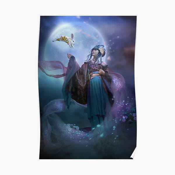 "Moon Goddess Chang'e" Poster for Sale by ravendusk | Redbubble