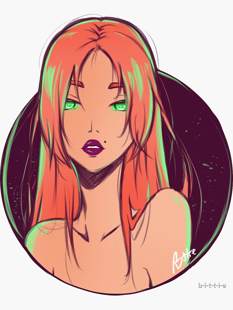 "Starfire in Space" Sticker for Sale by b-i-t-t-i-e | Redbubble