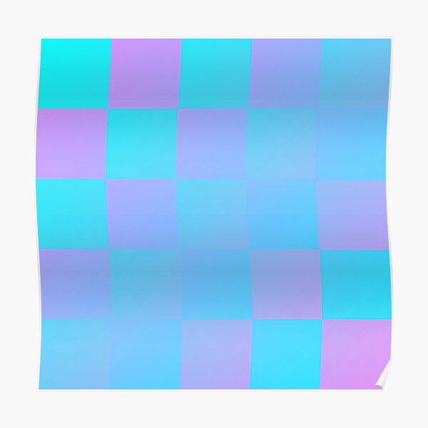 "Vaporwave Aesthetic Checker" Poster by melisssne | Redbubble