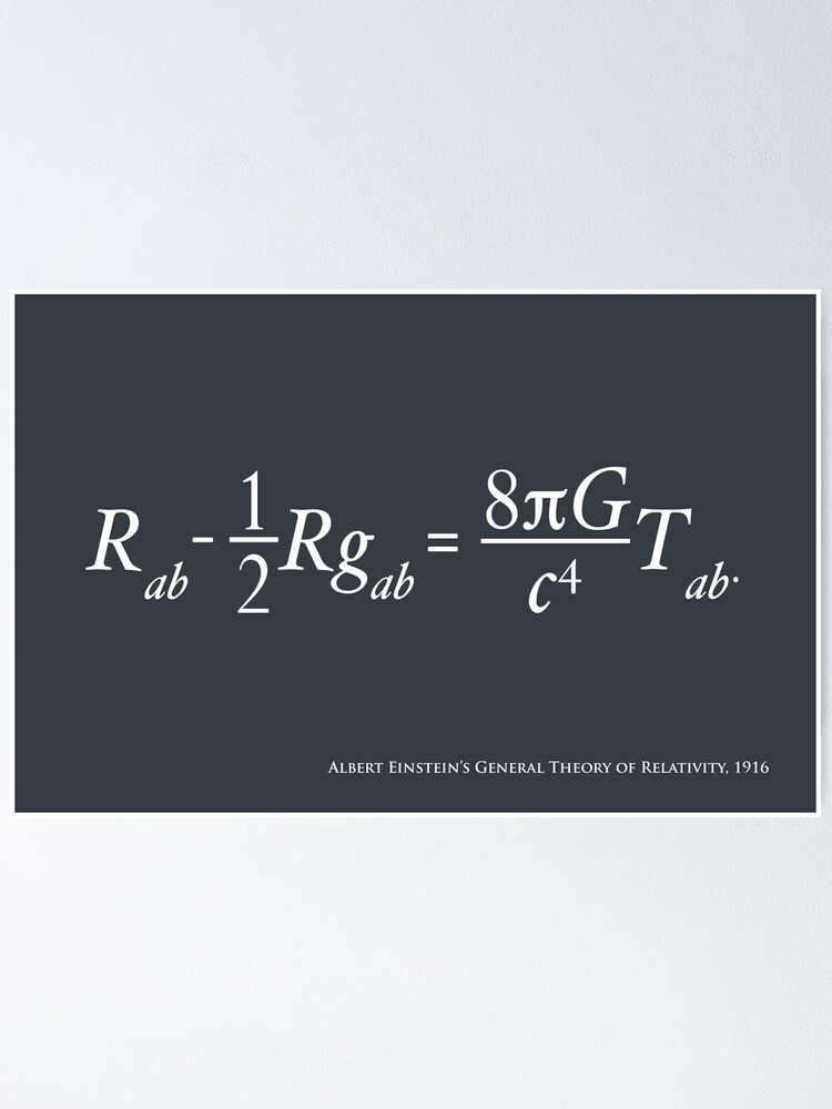 "Einstein Theory of Relativity" Poster for Sale by MICHAEL TOMPSETT ...