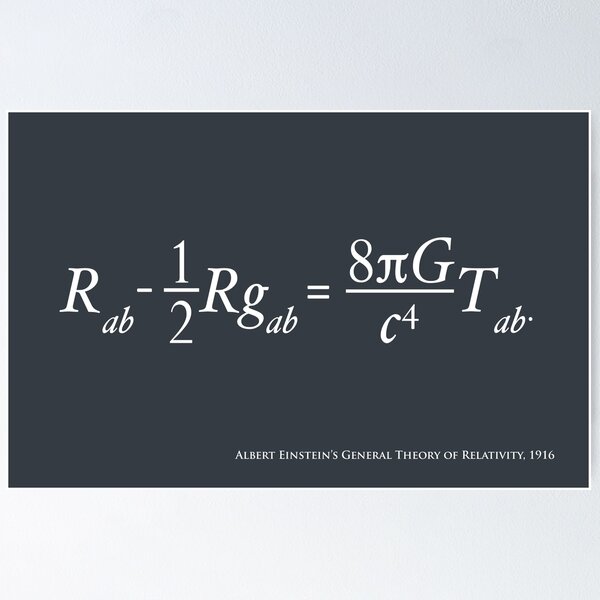 "Einstein Theory of Relativity" Poster for Sale by MICHAEL TOMPSETT ...