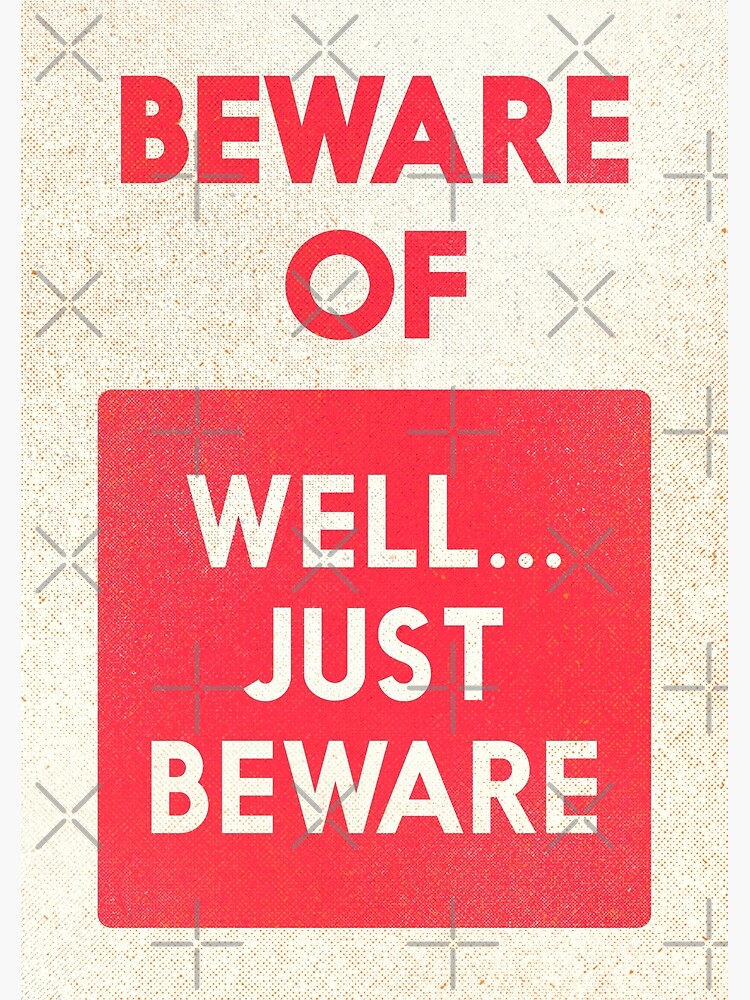 "Beware of well just beware, vintage art print, gift ideas for him, man ...