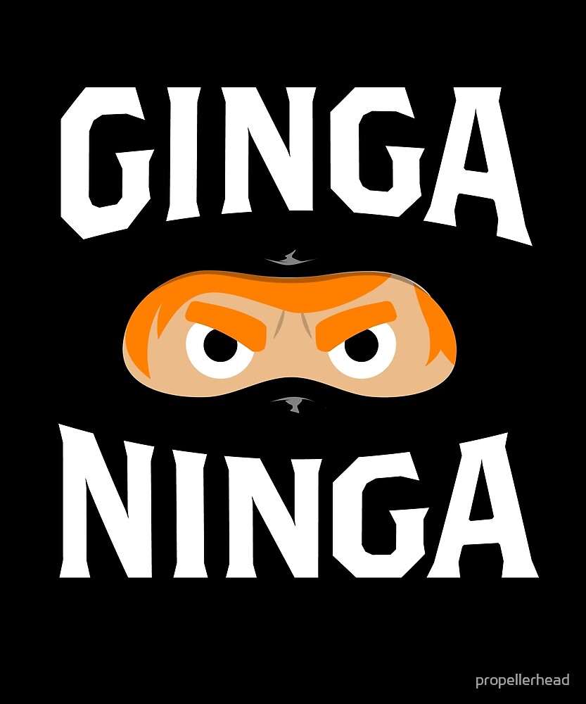 "Ginga Ninja - Redhead Ninja" by propellerhead | Redbubble