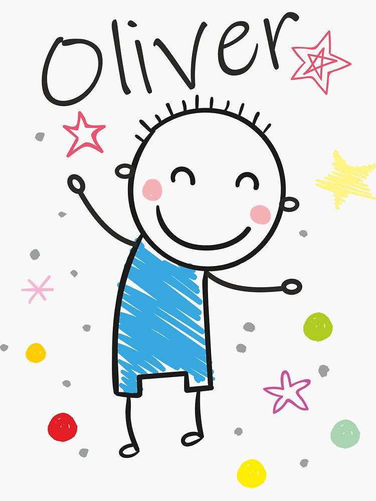 "Oliver" Sticker for Sale by oleo79 | Redbubble