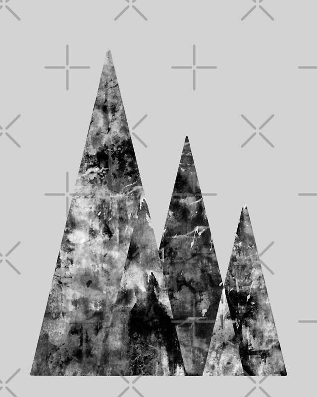 "Geometry art, abstract art, triangle, mountain" by Rosaliartbook ...