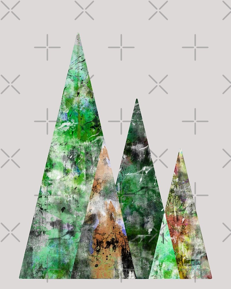 "Geometry art, abstract art, triangle, mountain" by Rosaliartbook ...
