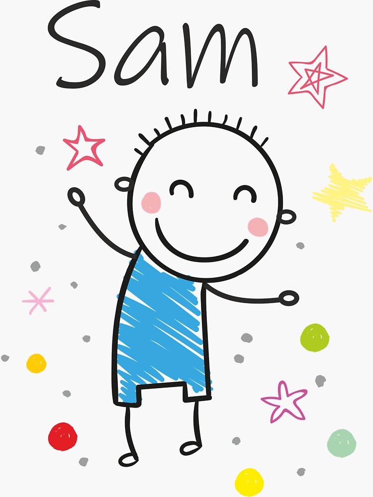 "Sam" Sticker for Sale by oleo79 | Redbubble