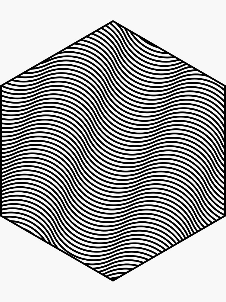 "Hex Wave Inverted" Sticker by Delibobs | Redbubble