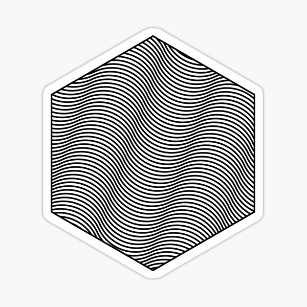 "Hex Wave Inverted" Sticker by Delibobs | Redbubble