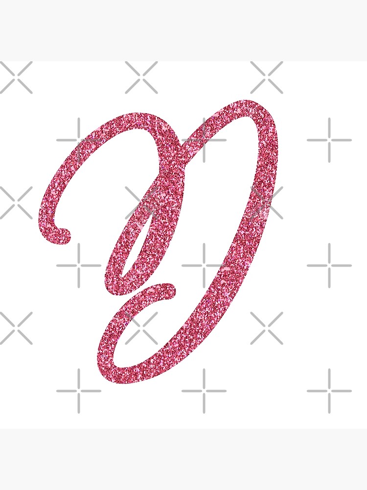 "Pink Glitter Letter "D"" Art Board Print for Sale by QthePhotog ...