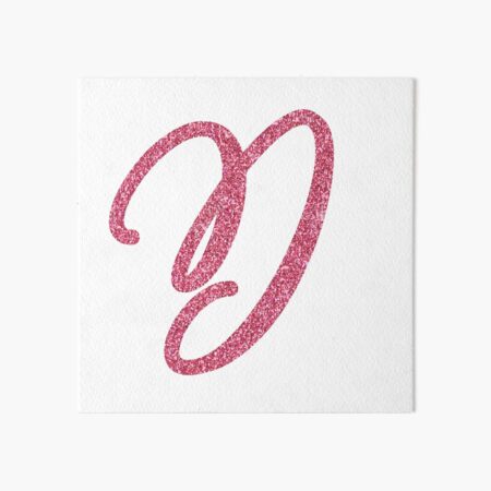 "Pink Glitter Letter "D"" Art Board Print for Sale by QthePhotog ...
