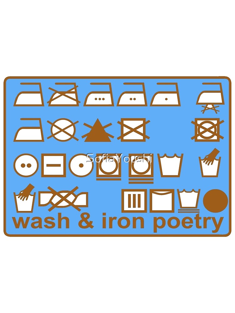 " WASH AND IRON POETRY PICTOGRAMS" Art Print by SofiaYoushi | Redbubble