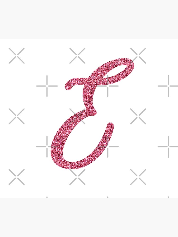 "Pink Glitter Letter "E"" Poster for Sale by QthePhotog | Redbubble