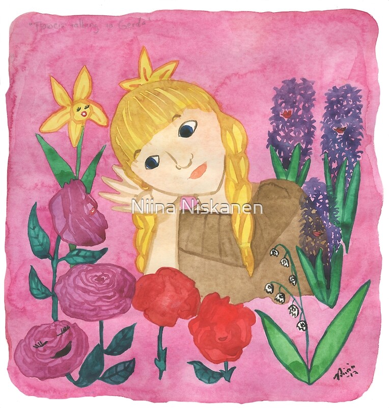 "Flowers Talking to Gerda - Snow Queen " by Niina Niskanen | Redbubble