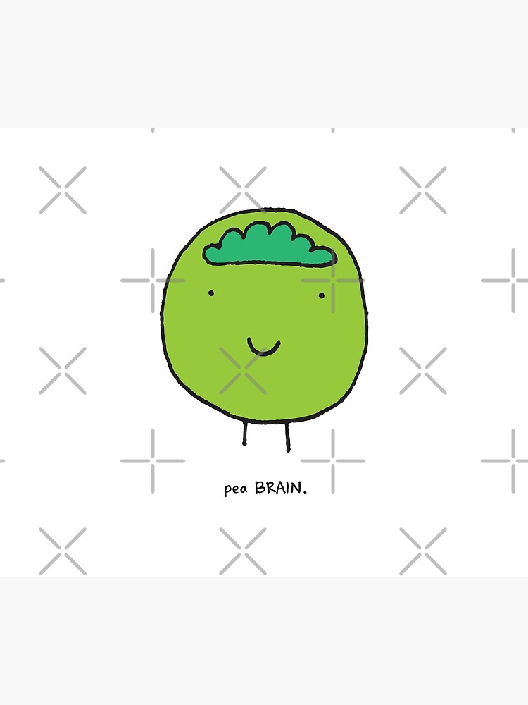 "Pea Brain - Cute Doodle" Poster by emmafeneley | Redbubble