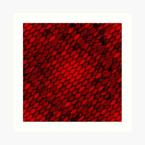 "Red Dragon Scales" Art Print by bloomingvine | Redbubble