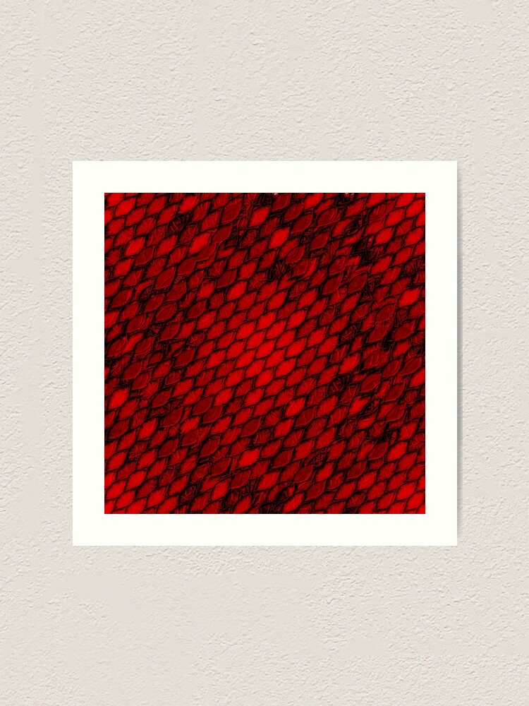 "Red Dragon Scales" Art Print by bloomingvine | Redbubble