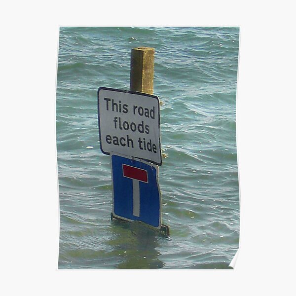 "Road Under Water, Bosham, West Sussex" Poster for Sale by lezvee ...