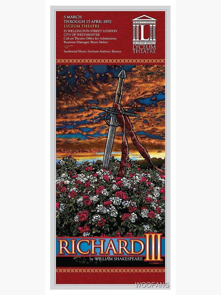 "RICHARD III - WILLIAM SHAKESPEARE - LYCEUM FAUX THEATRE POSTERS ...