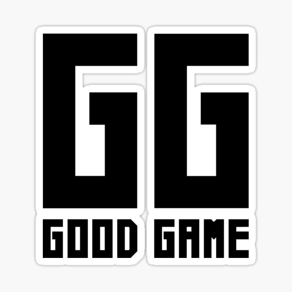 "GG – Good Game" Sticker for Sale by Mrks135 | Redbubble
