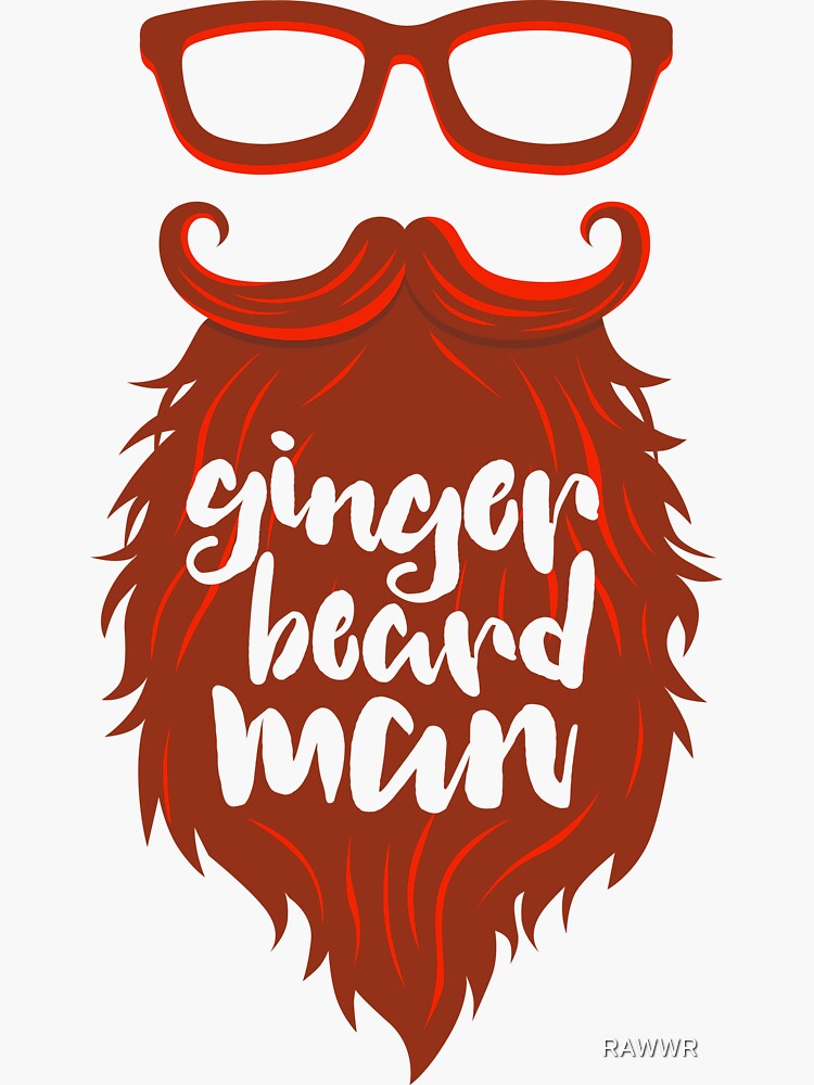 "Ginger Beard Man" Sticker for Sale by RAWWR | Redbubble