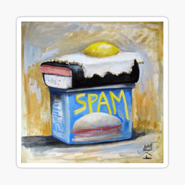 "Original Spam Musubi painting" Sticker by Myerscho | Redbubble