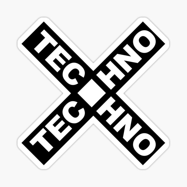 "Techno. Djs gift." Sticker for Sale by hypnotzd | Redbubble