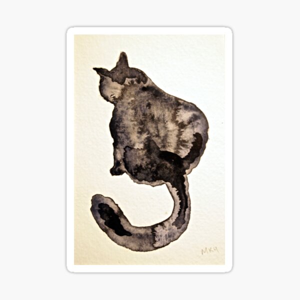 "Shameless Cats: Ignoring You Black Cat" Sticker for Sale by ...